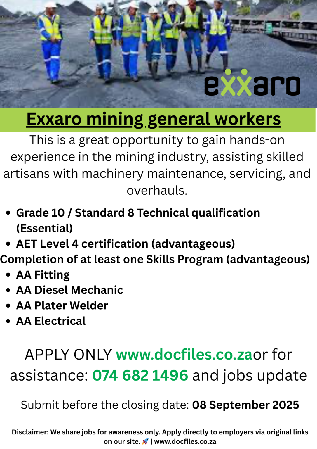 EXXARO MINE GENERAL WORKERS X2 - DOCFILES.CO.ZA