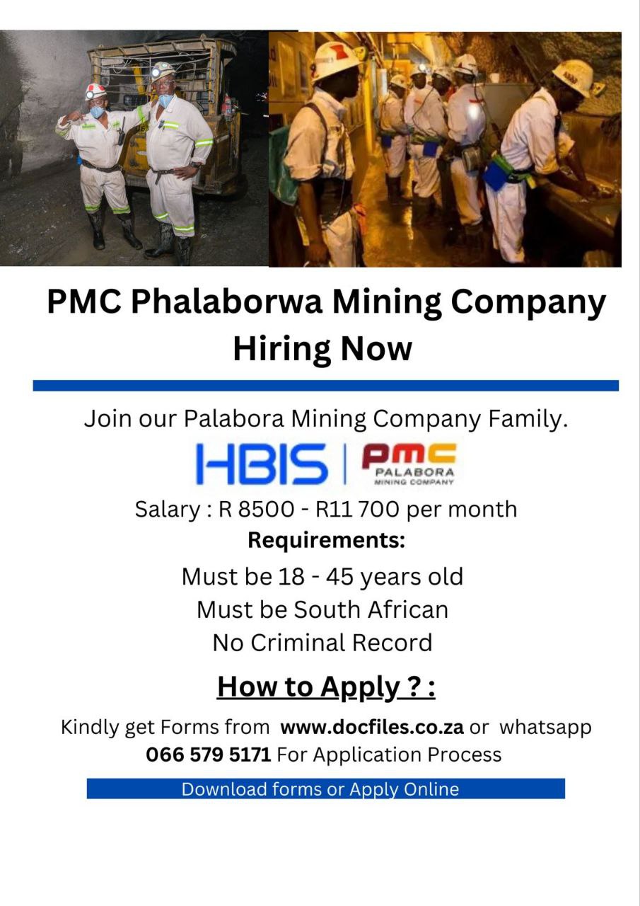 PMC PHALABORWA MINING COMPANY IS HIRING NOW - DOCFILES.CO.ZA